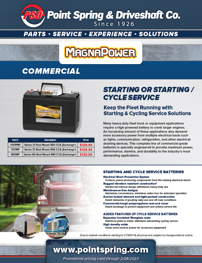 Specials | Point Spring & Driveshaft Co.